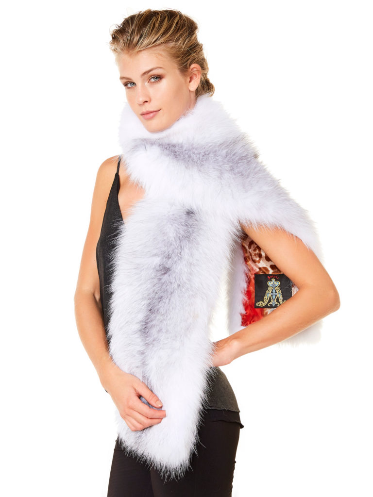 Arctic Marble Fox Fur Scarf | AVANTI FURS Collection